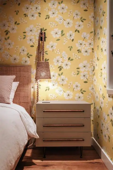 Vintage Gul Blomstertapet