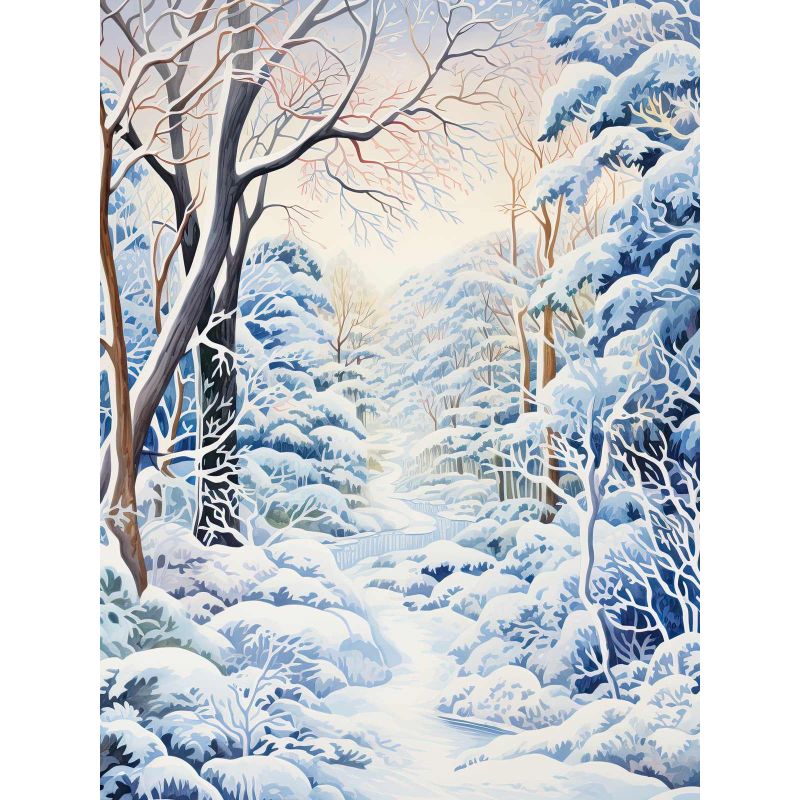 Plakat - Vinter Skov Scene