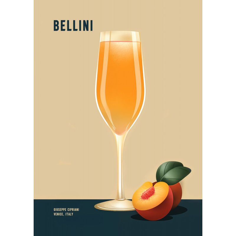 Poster - Bellini Cocktail Kunst