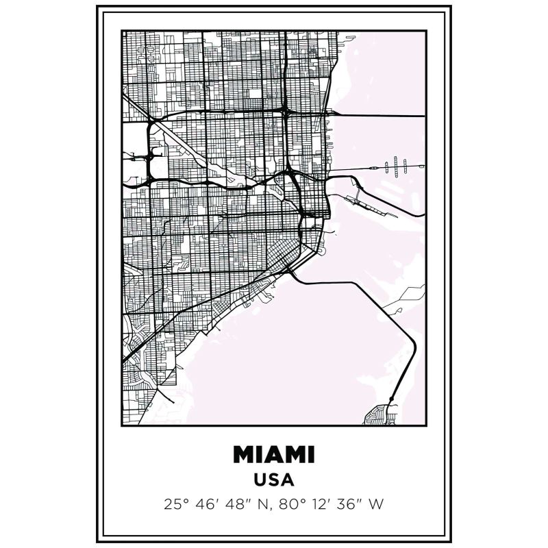 Miami Kort Plakat