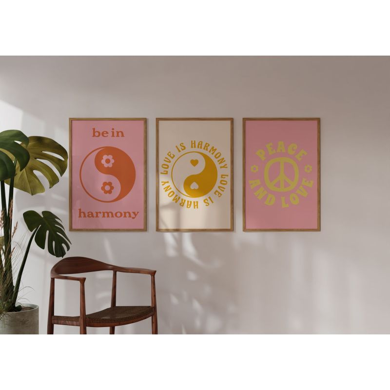 Plakat - Harmoni og Kærlighed / Set of 3